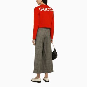Gucci | Sweaters | Gucci Red Wool Sweater With Logo | Poshmark